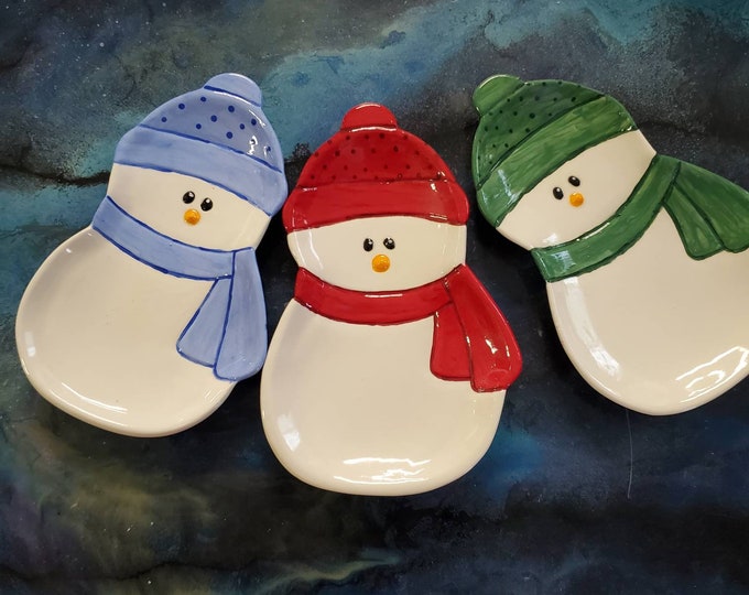 Full Snowman Spoon Rest / Small Plate - Etsy