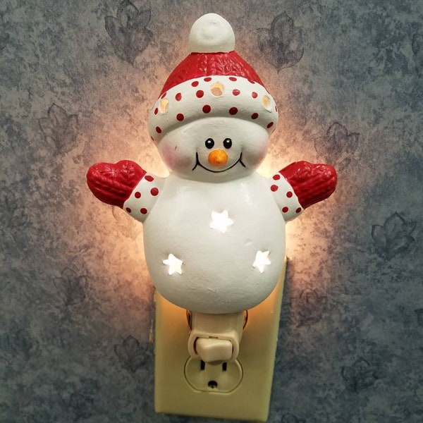 Snowman Night Light - Etsy