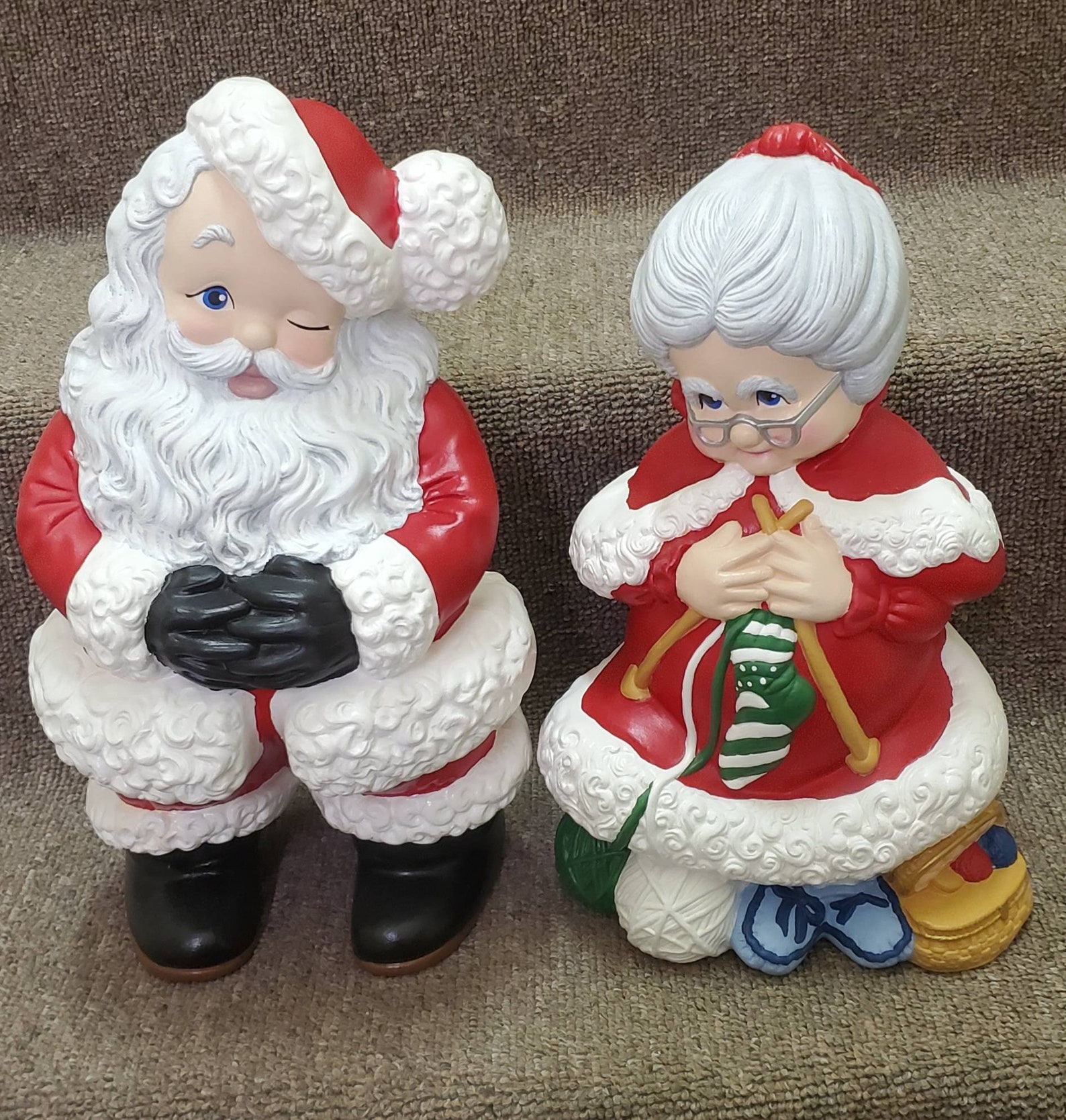 Large Winking Santa - Etsy