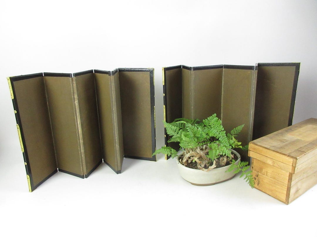 Japanese Vintage Small Folding Screens, Paper Screens, Set of 2 - Etsy