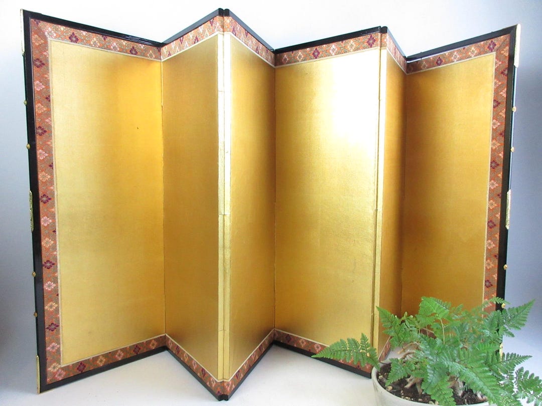 Japanese Vintage Small Folding Screen, Paper Screen - Etsy