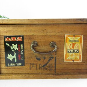 Japanese Vintage Wooden First Aid Kit Box, With Tin Plates - Etsy
