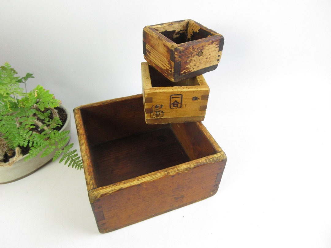 Japanese Vintage Measuring Boxes, Shabby Boxes, Set of 3 - Etsy