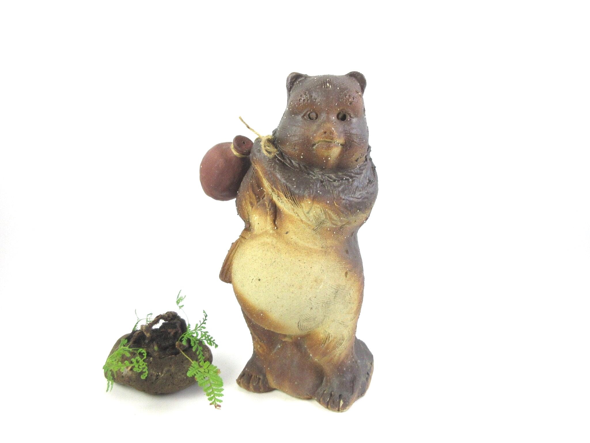 Japanese Vintage Tanuki Statue, Clay Doll, Ceramic Doll - Etsy
