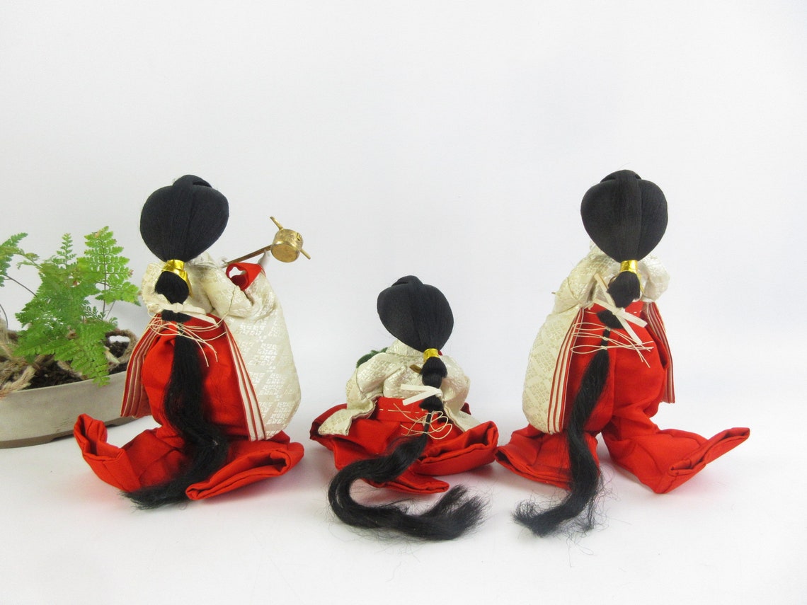 Japanese Antique HINA Dolls, Three Court Ladies - Etsy
