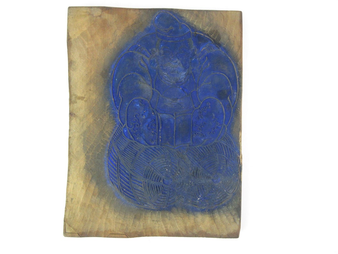 Japanese Large Wooden Stamp Printing Plate Daikokuten - Etsy
