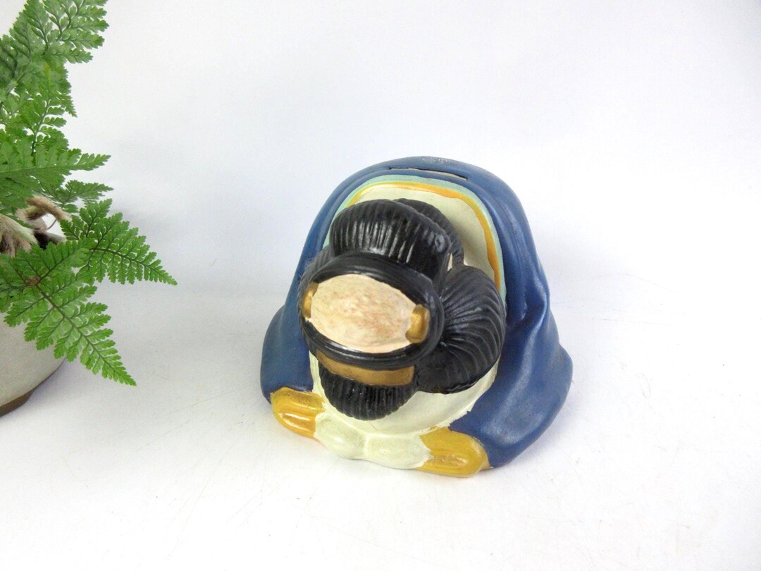 Japanese Vintage Plaster Coin Bank: Woman in Kimono Performing Dogeza ...