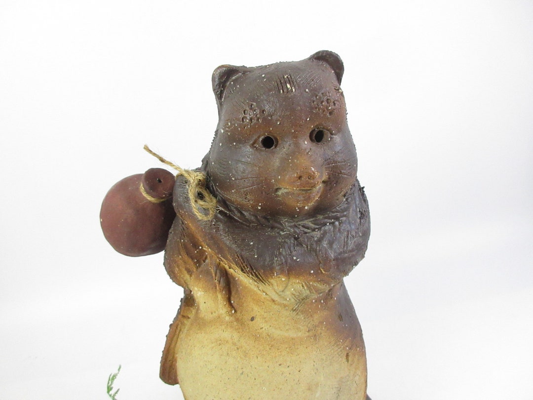 Japanese Vintage Tanuki Statue, Clay Doll, Ceramic Doll - Etsy