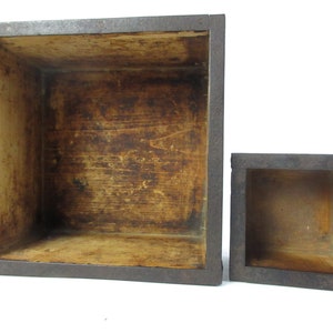 Japanese Vintage Measuring Boxes, Shabby Boxes, Set of 2 - Etsy