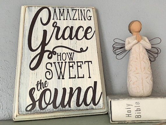 Amazing Grace Sign Christian Sign Easter Sign for | Etsy