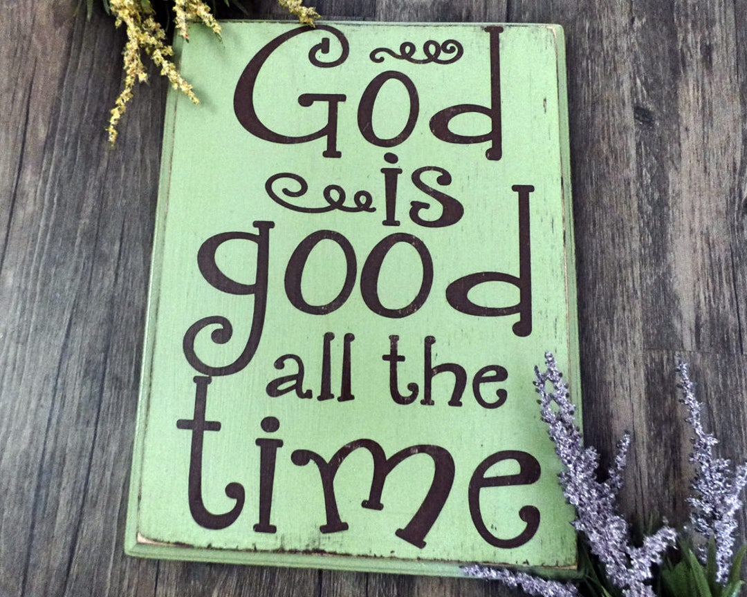God is Good Wooden Sign: Rustic Christian Wall Decor - Etsy