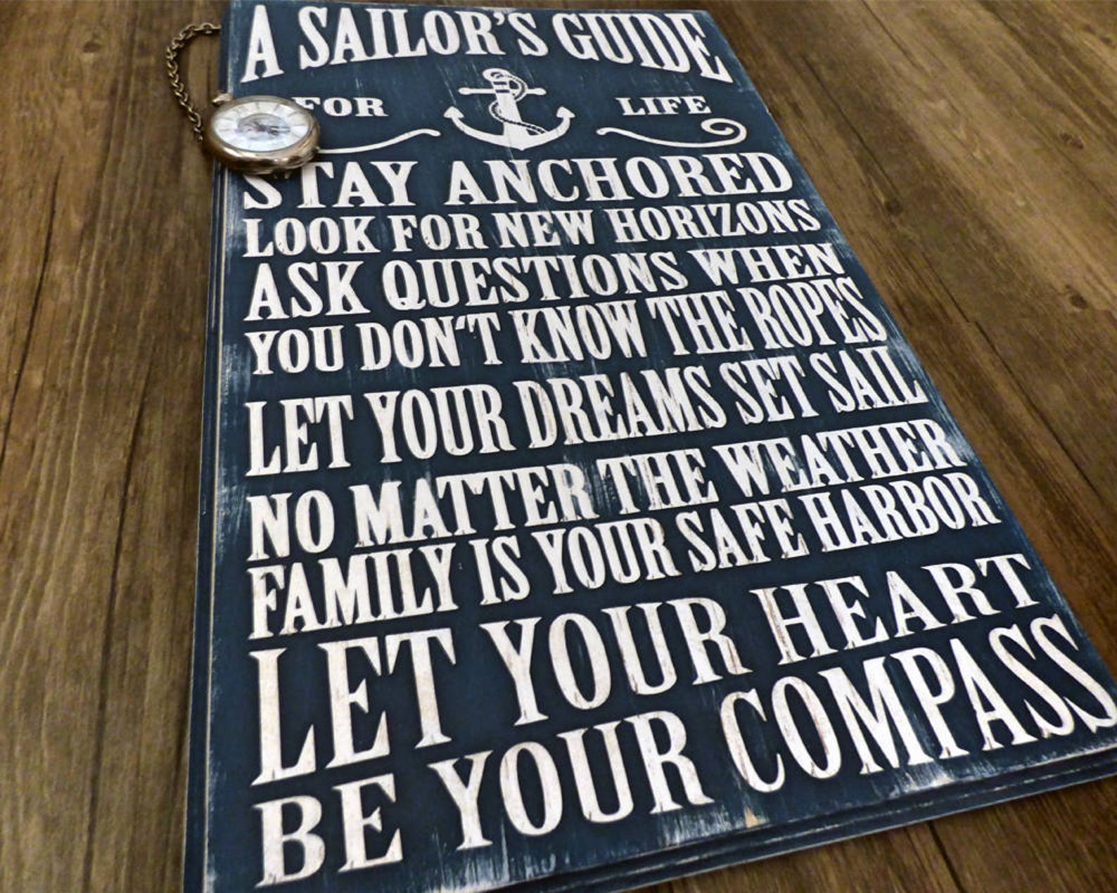 A Sailors Guide Wooden Sign Sailor Art Sailor Retirement - Etsy