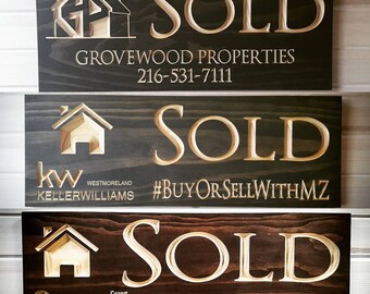 Realtor sold sign | Etsy