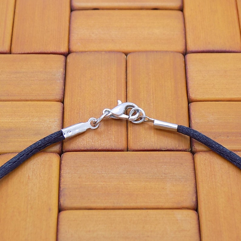 Double Cross Stainless Steel Pendant & Black Cord Necklace Cross of ...