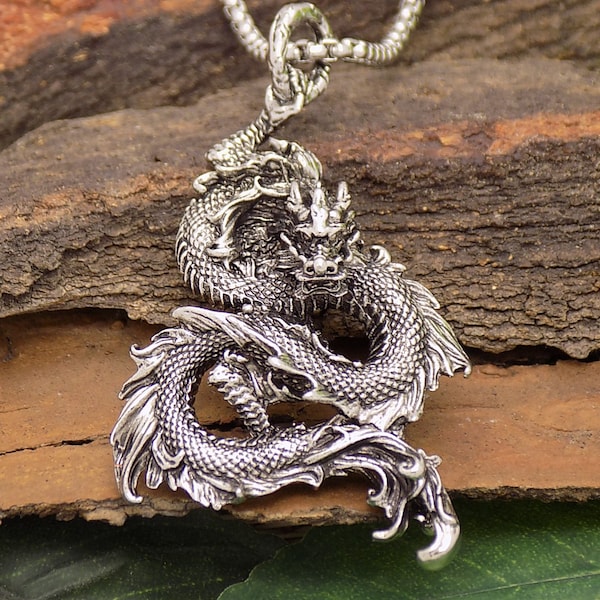 Chinese Dragon Necklace - Etsy