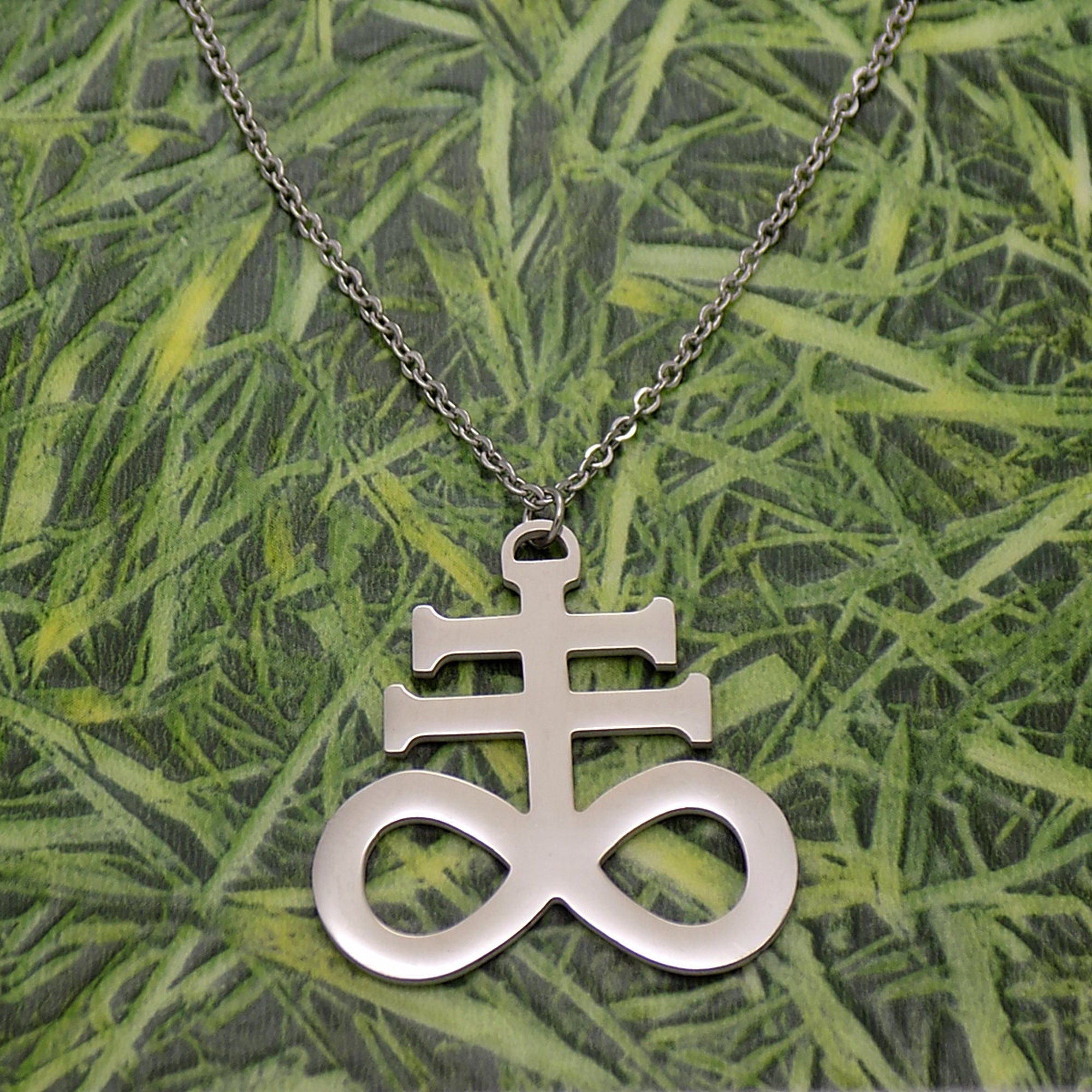 Brimstone Leviathan Cross Sigil Sulfur Stainless Steel Necklace & Chain ...
