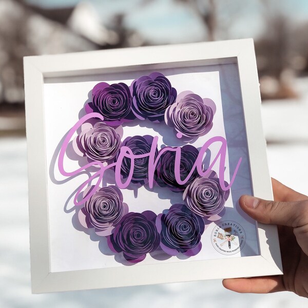 Initial Shadow Box Svg - Etsy