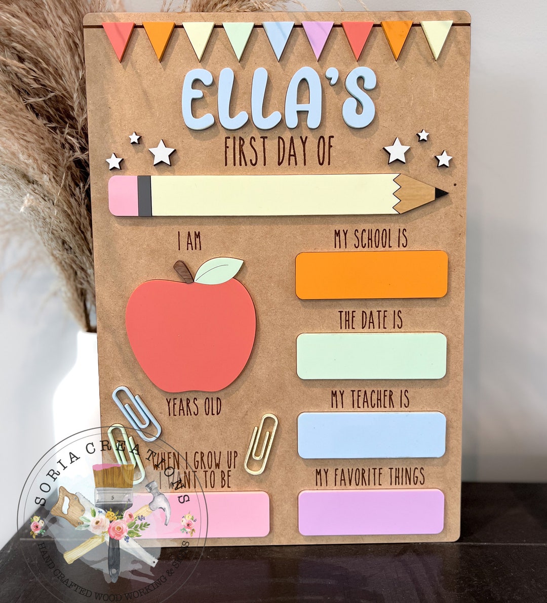 First Day of School Photo Prop - School Photos - Back to School Sign ...