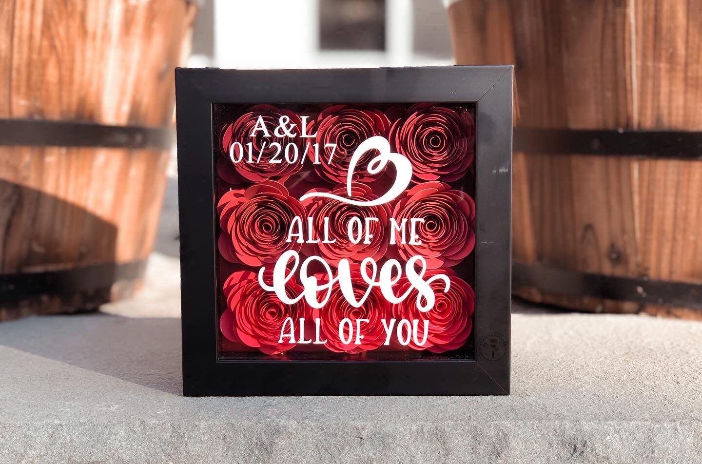 Anniversary Day Gift Flower Shadow Box Gift for Her | Etsy UK