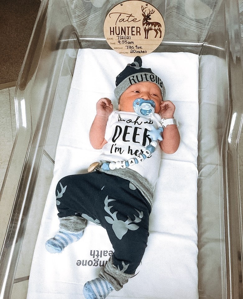 Birth Announcement Sign Newborn Footprint Sign Birth Stats | Etsy