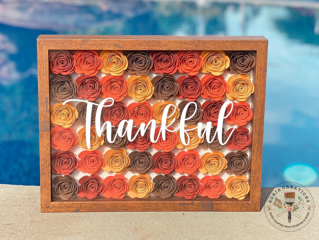 Flower Shadow Box Thanksgiving - Etsy