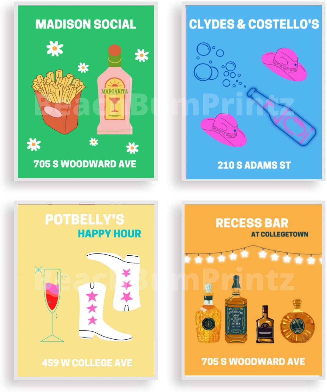 FSU College Prints Pack digital Posters - Etsy