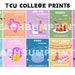 TCU College Prints Pack - Etsy