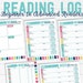 Homeschool Reading Log, Weekly & Monthly, Grades K-4 (PDF) - Etsy