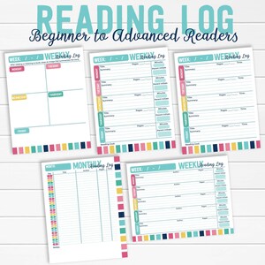 Homeschool Reading Log, Weekly Reading Log, Daily Monthly Reading Log ...