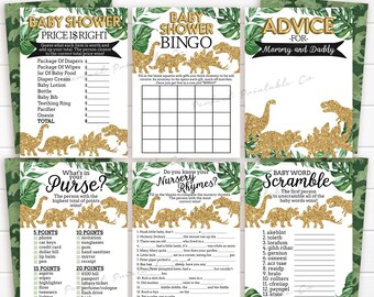 Dinosaur Baby Shower Games - Etsy