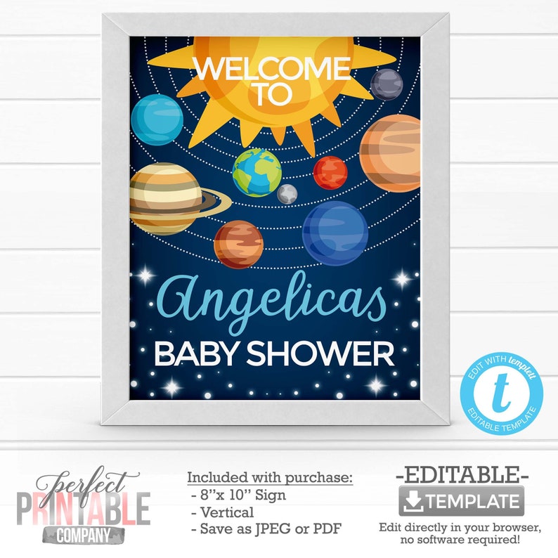 Outer Space Welcome Sign Planet Welcome Sign Solar System - Etsy