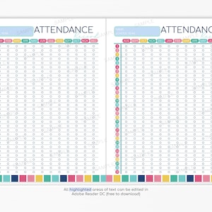 Homeschool Attendance Record - Student Attendance Log - Child ...
