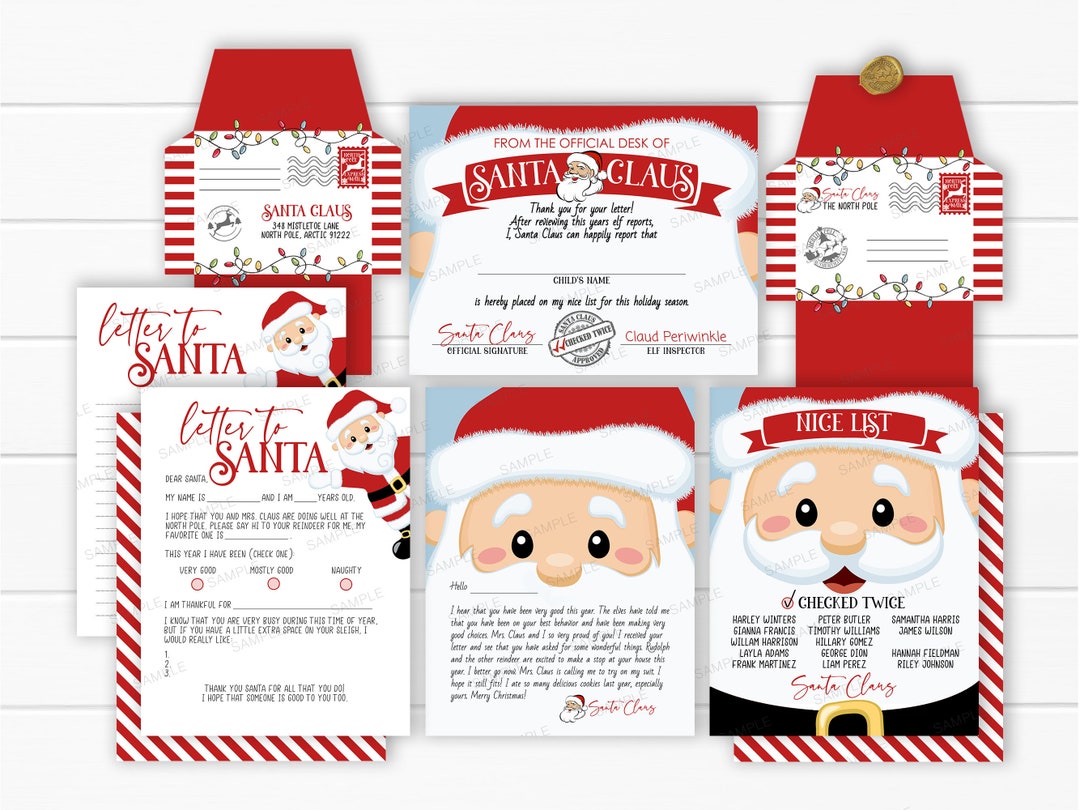 Letter to Santa Dear Santa Letter Christmas Wish List - Etsy