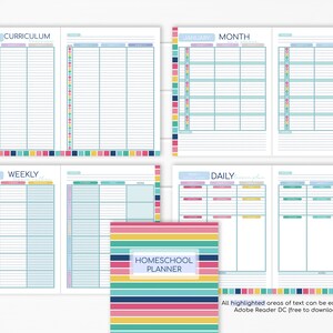 Homeschool Curriculum Planner - Homeschool Organizer - Daily Lesson ...