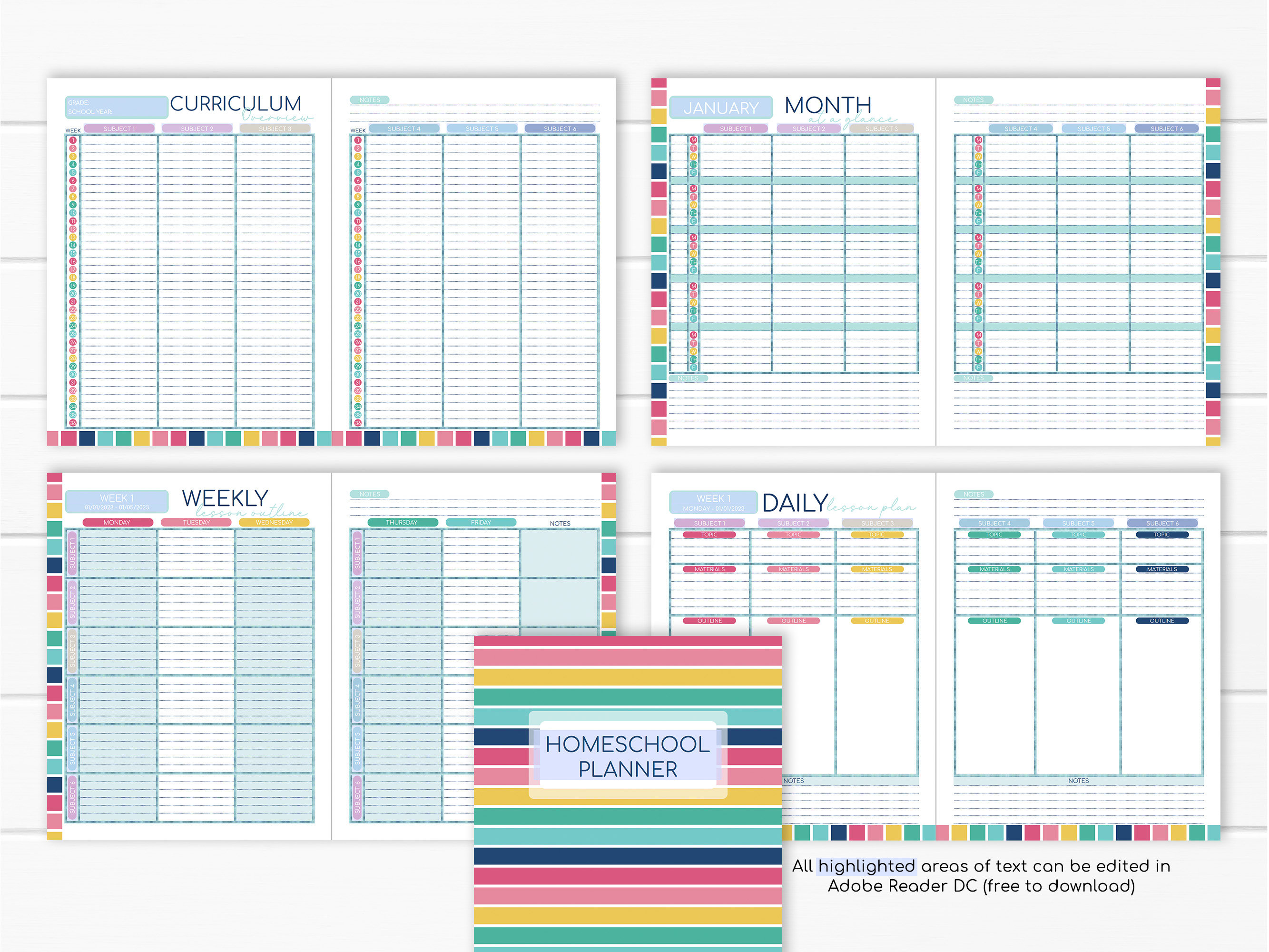 Homeschool Curriculum Planner Homeschool Organizer Daily - Etsy