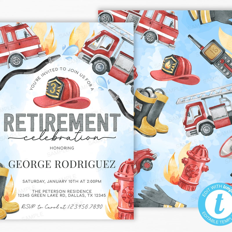 Fireman Retirement - Etsy