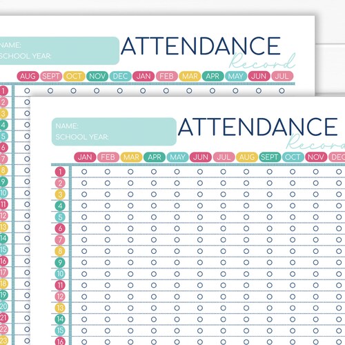Editable Homeschool Attendance Sheet Teacher Log Digital - Etsy