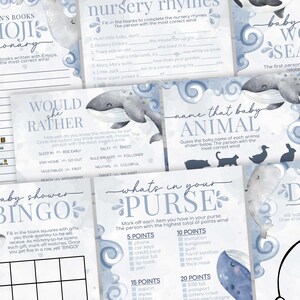 Whale Baby Shower Games | Under the Sea Activities | Ocean Baby Shower ...