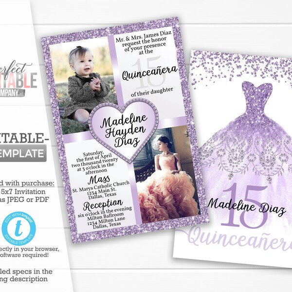 Lavender Quince Invitation - Etsy