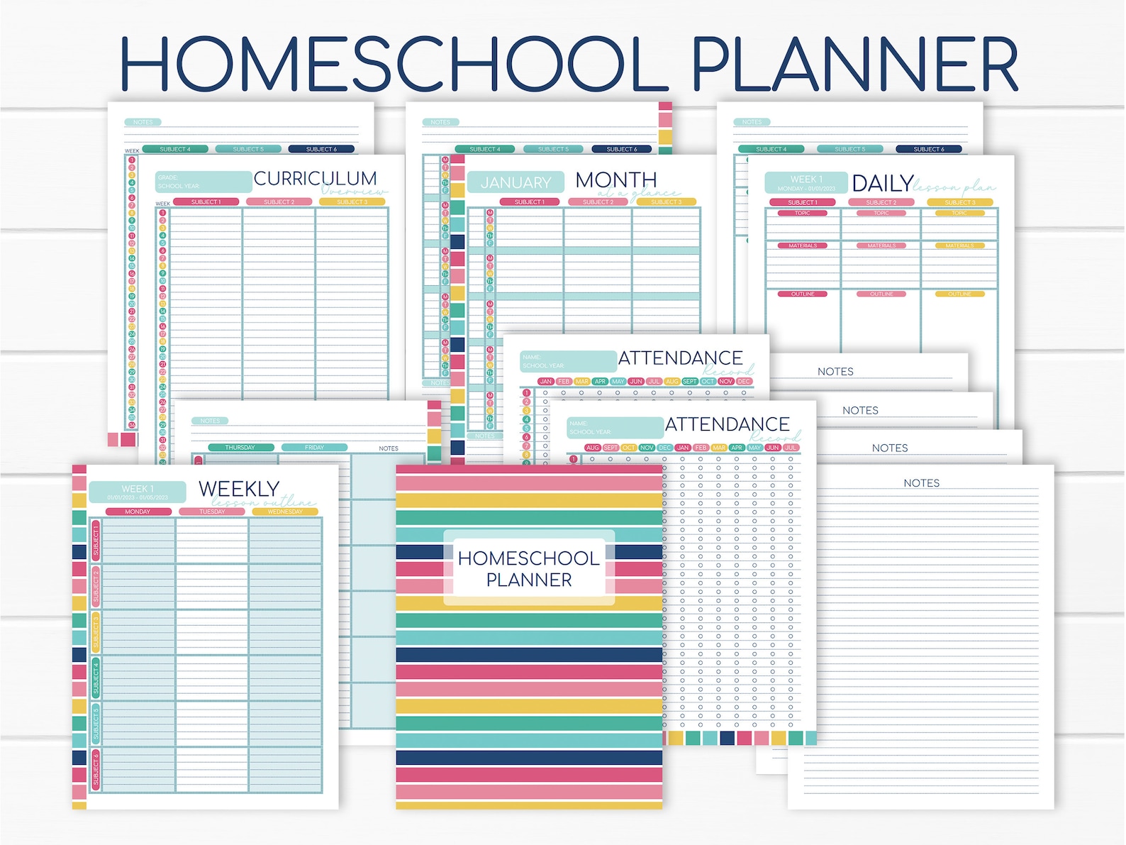 Homeschool Curriculum Planner Homeschool Organizer Daily - Etsy