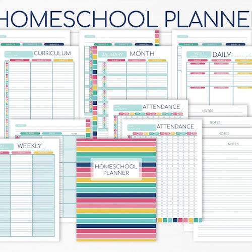 Homeschool Curriculum Planner Homeschool Organizer Daily - Etsy