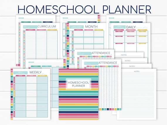 Homeschool Curriculum Planner Homeschool Organizer Daily - Etsy