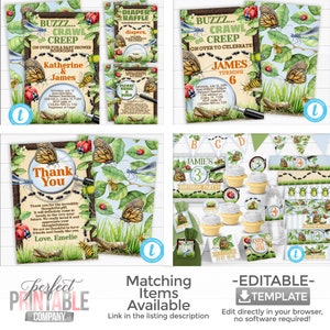 Insect Bug Birthday Party Decorations, Water Bottle Wrapper, Banner ...