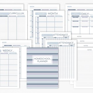 Homeschool Curriculum Planner Organizer Overview Daily Weekly Monthly ...