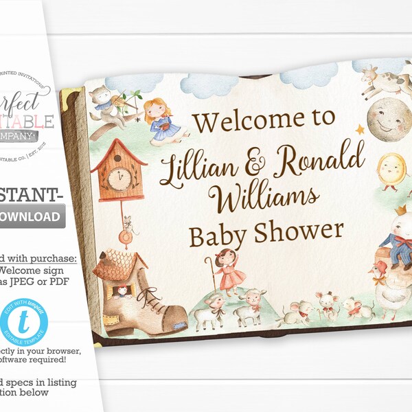Nursery Rhyme Sign - Etsy