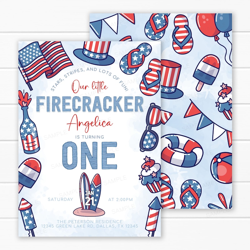 Firework Invitation - Etsy