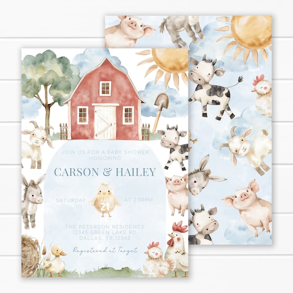 Farm Baby Shower - Etsy