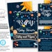 Outer Space Baby Shower Invitation Set, Planet Baby Shower Invitation ...
