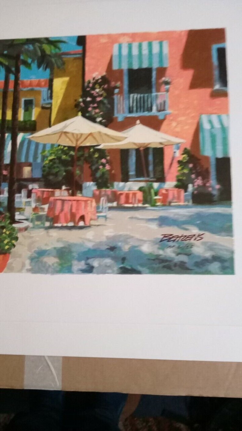 Howard Behrens "inn at Lake Garda" Serigraph on Paper, Artist Print ...