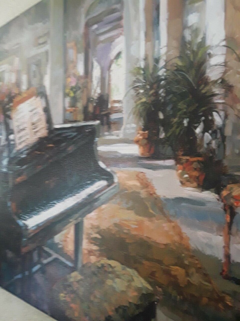 Stephen Shortridge "sunday Sonata" Hand-embellished Giclee on Stretched ...